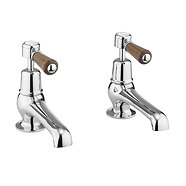 Burlington Kensington Walnut Bath Taps At Victorian Plumbing UK