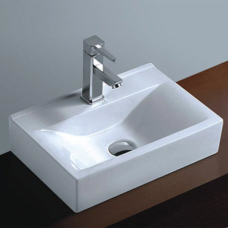 Kyoto Rectangular Wall Hung Basin | Online At Victorian Plumbing.co.uk