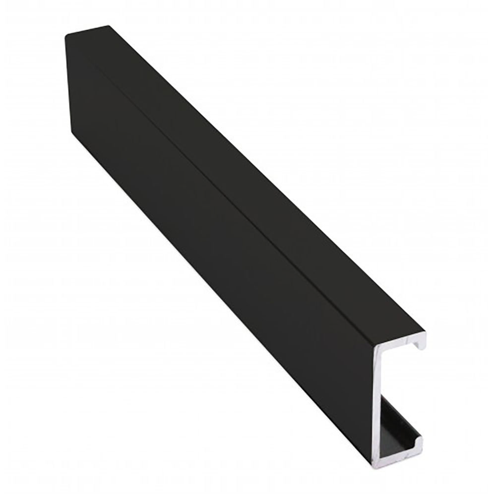 Genesis Matt Black 20 x 8mm Flat Line Listello Metal Tile Trim 2.5m