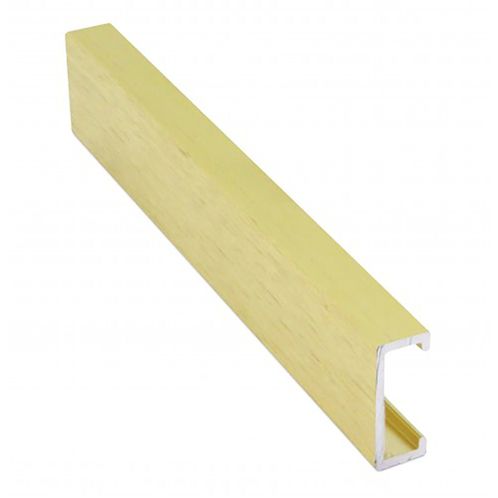 Genesis Brushed Brass 20 x 8mm Flat Line Listello Metal Tile Trim 2.5m