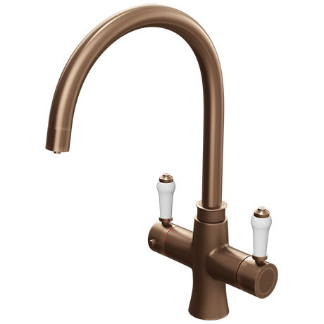 Marple Traditional Brushed Copper Instant Boiling Water Kitchen Tap ...