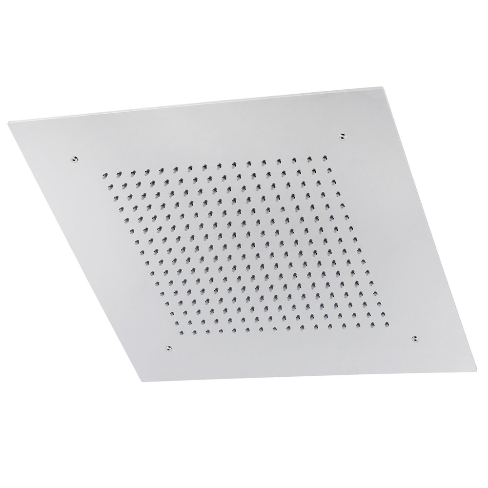 Milan Chrome 400 x 400mm Recessed Ceiling Mounted Square Shower Head ...