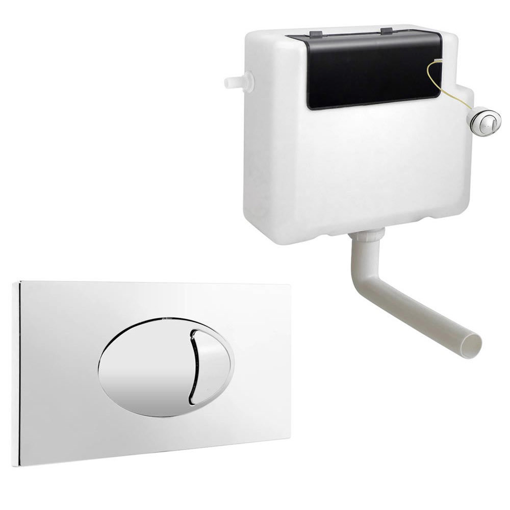 Milan Grey Avola Cloakroom Suite (Toilet, Concealed Cistern + Vanity ...