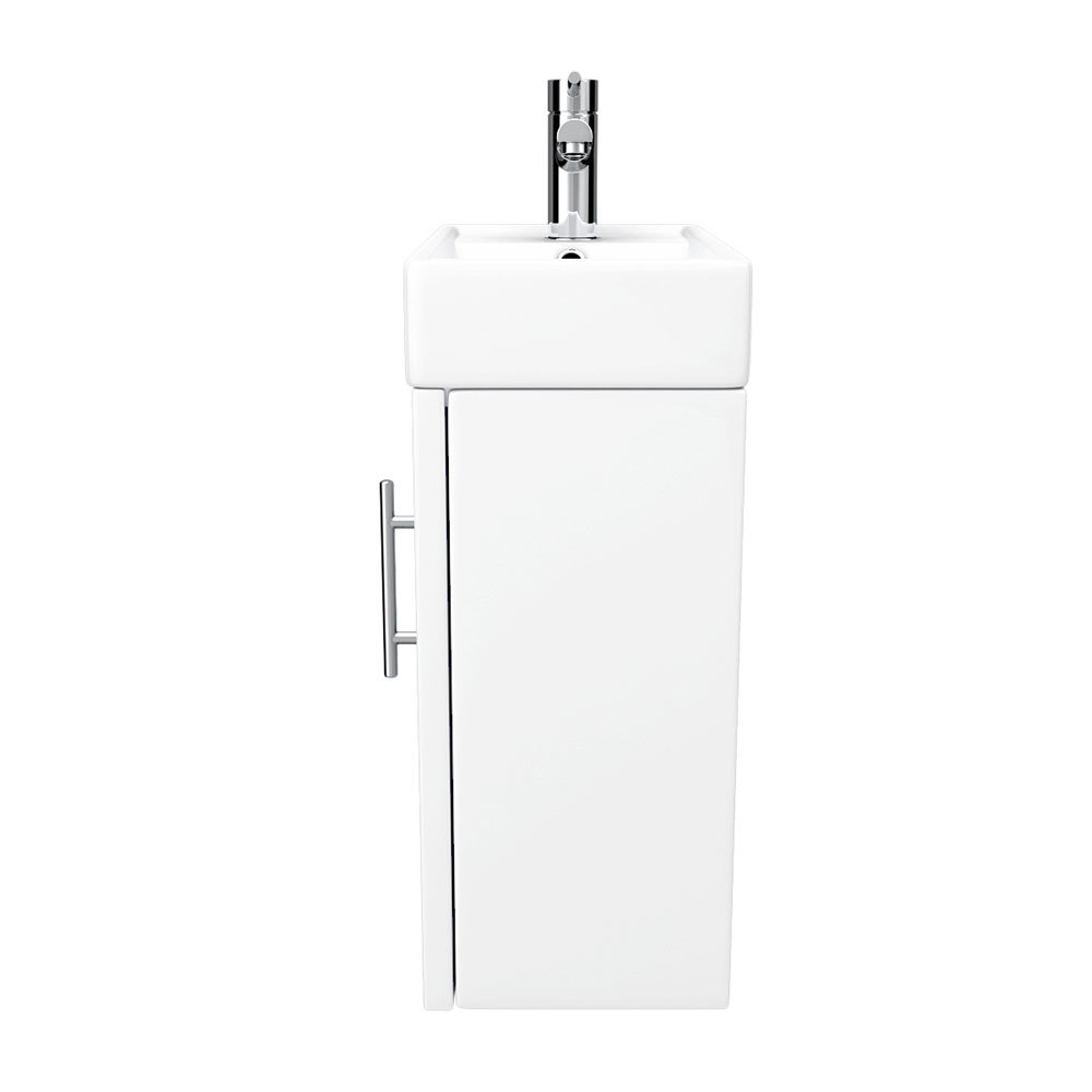 Milan Compact Wall Hung Basin Unit | Gloss White | Available Now