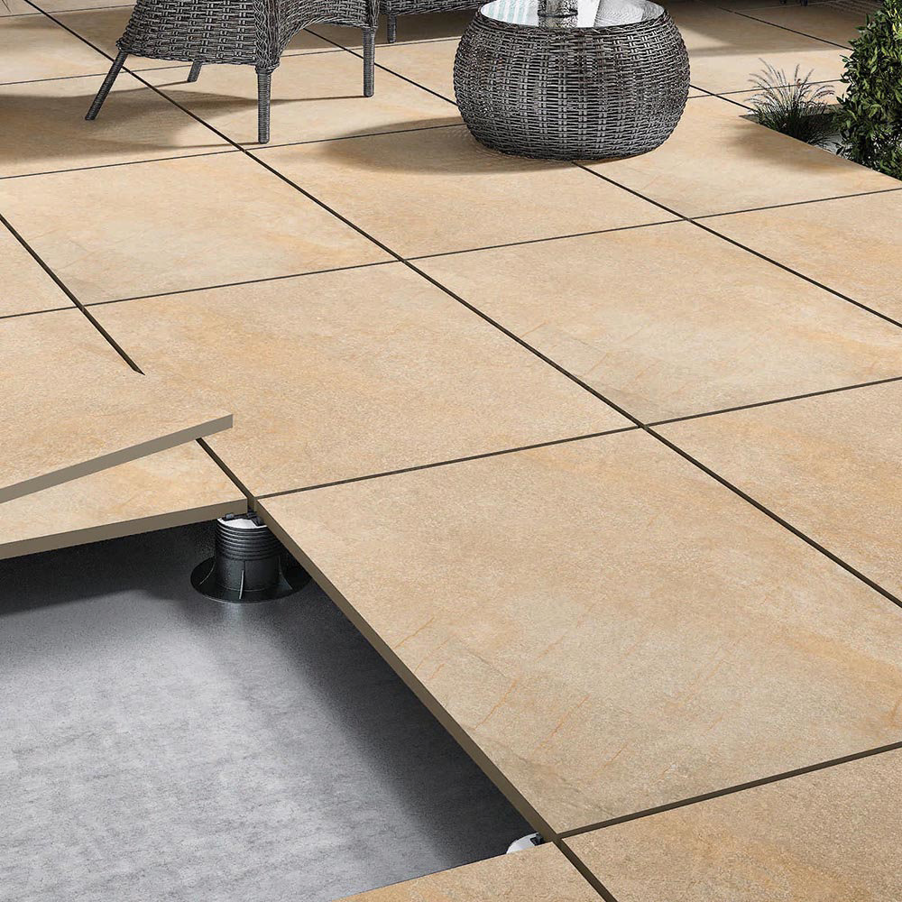 Montana Beige Outdoor Stone Effect Floor Tile - 600 x 900mm