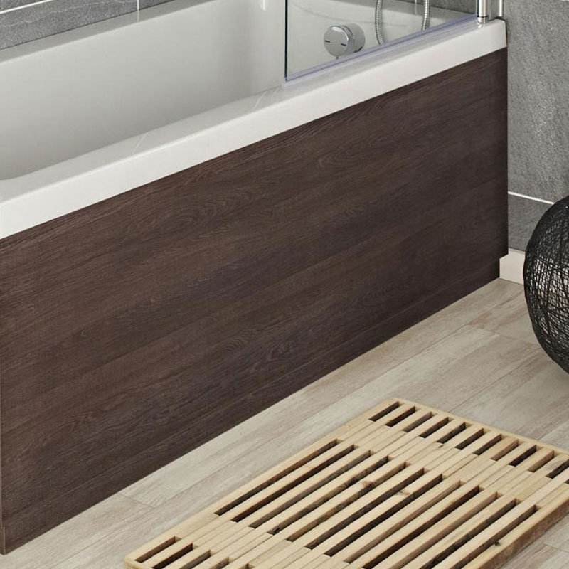Brooklyn Mid Oak Front Straight Bath Panel | Victorian Plumbing UK