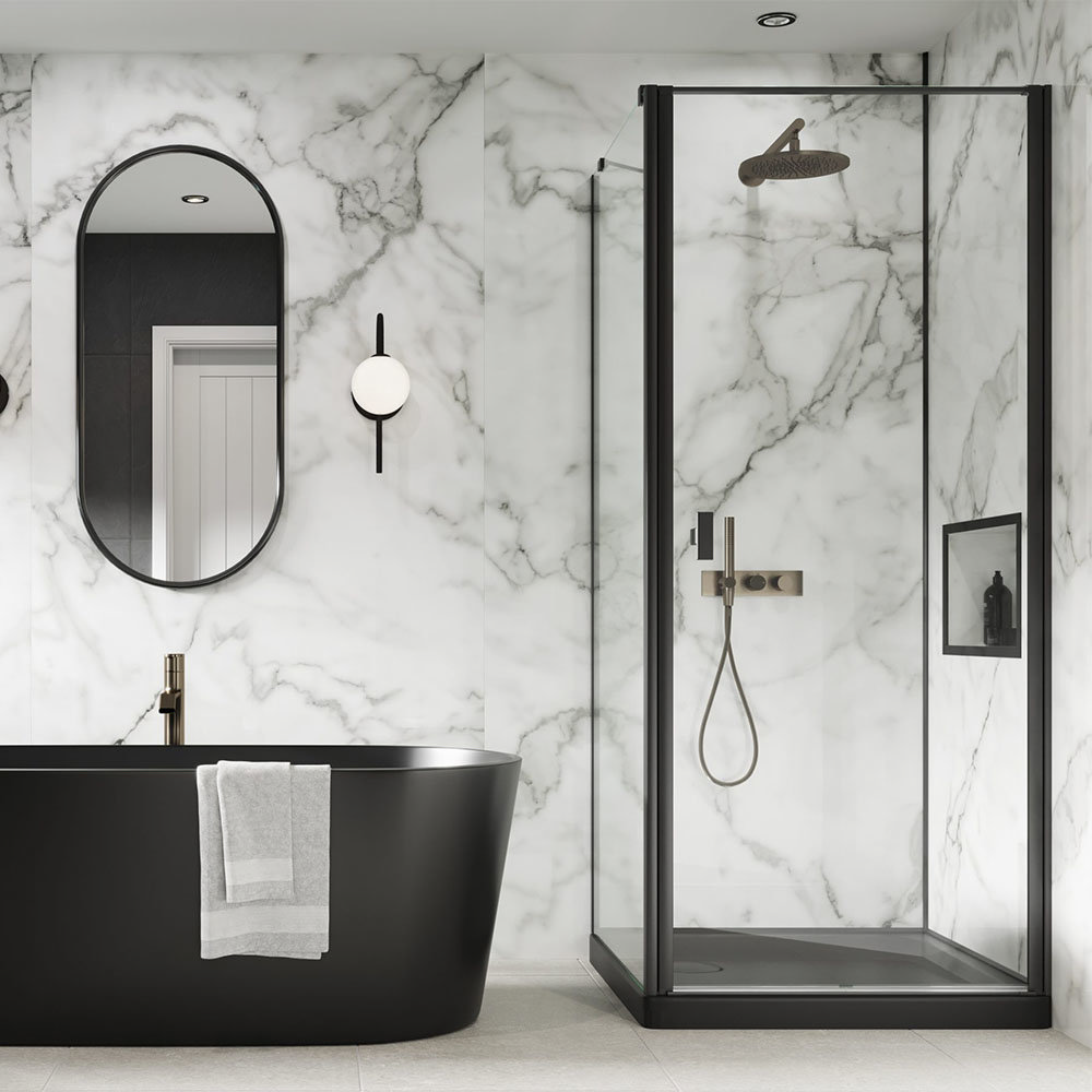 Showerwall Veneto Marble Waterproof Decorative Wall Panel at Victorian ...