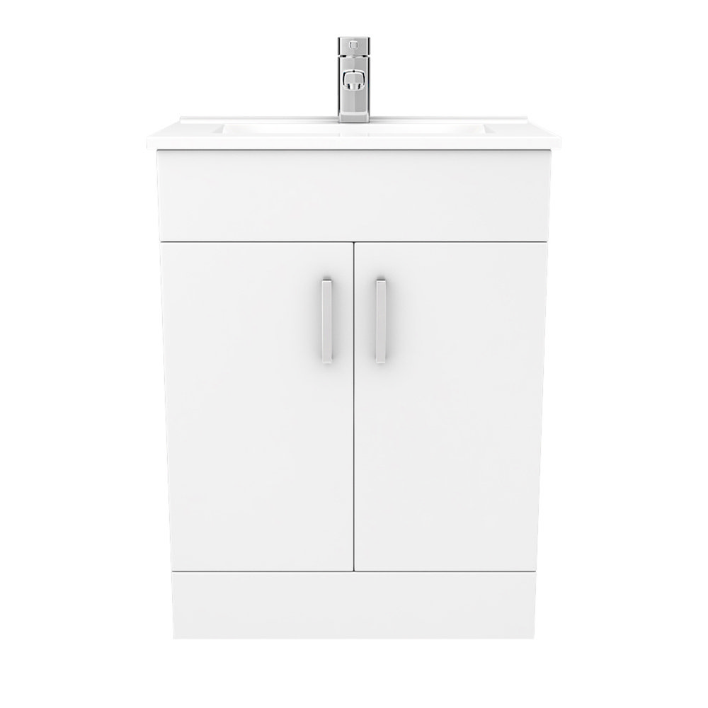600mm Sink - High Gloss White Vanity Unit | Victorian Plumbing