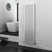 Metro Vertical Double Panel Radiator | White | At Victorian Plumbing