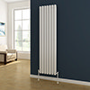 Metro Vertical Double Panel Radiator | White | At Victorian Plumbing