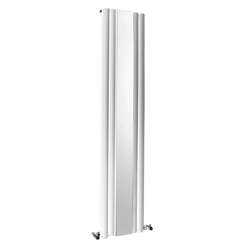 Metro Double Panel Vertical Radiator With Mirror | White | Now Online