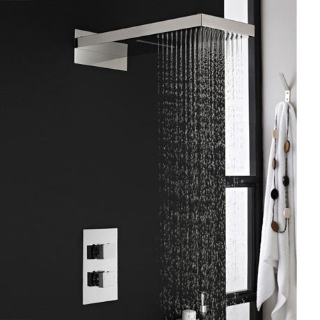 Milan Shower Valve With Built-In Diverter + Water Blade Shower Head