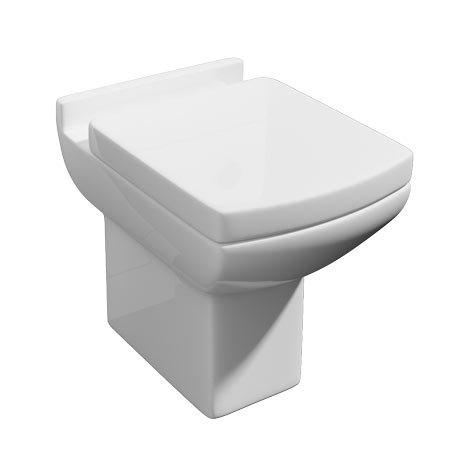 Milan Square Back To Wall Toilet + Soft Close Seat | Victorian Plumbing UK