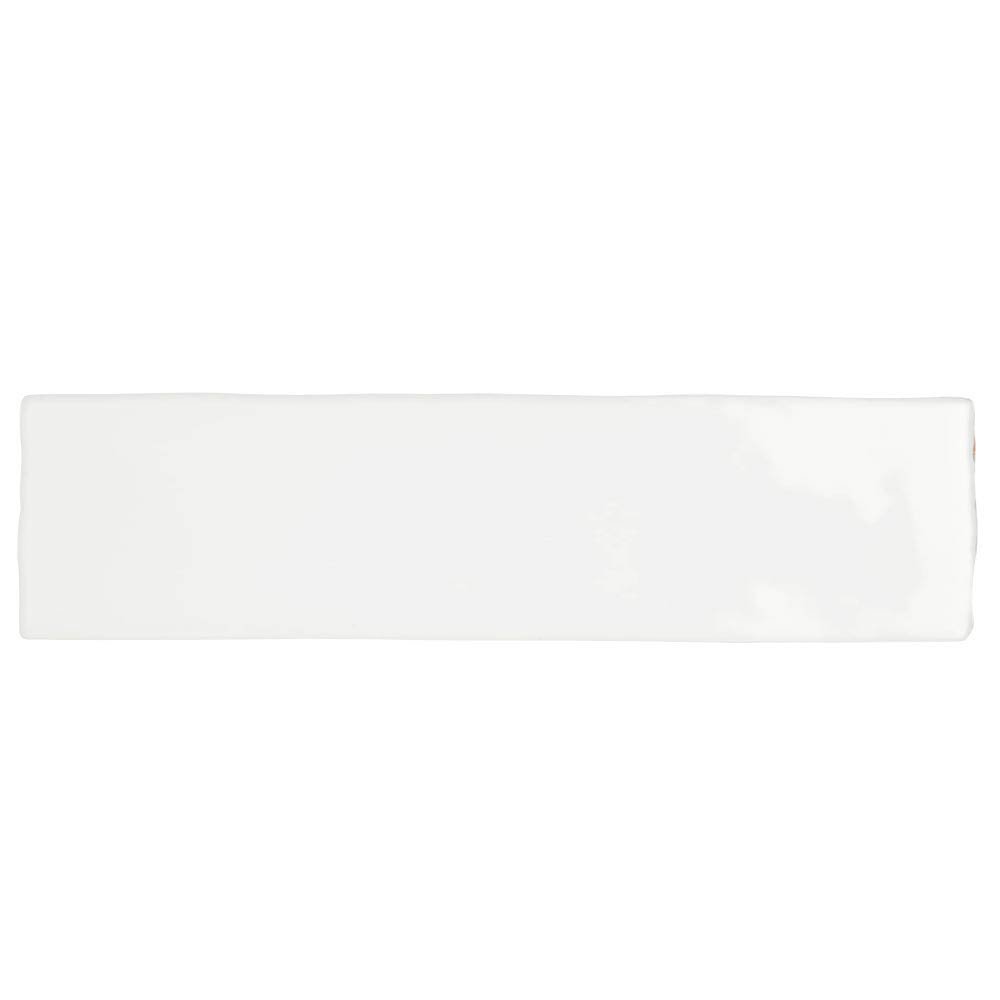 Mileto Brick White Gloss Ceramic Wall Tile 75 X 300mm Pack Of 25
