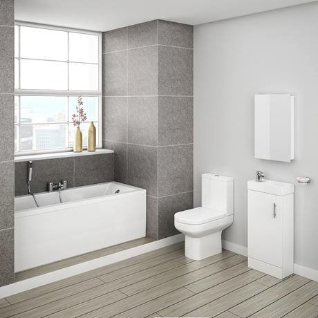 Milan Minimalist Compact Complete Bathroom Package | Victorian Plumbing