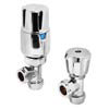 Modern Chrome Thermostatic Radiator Valves | Angled | Available Now