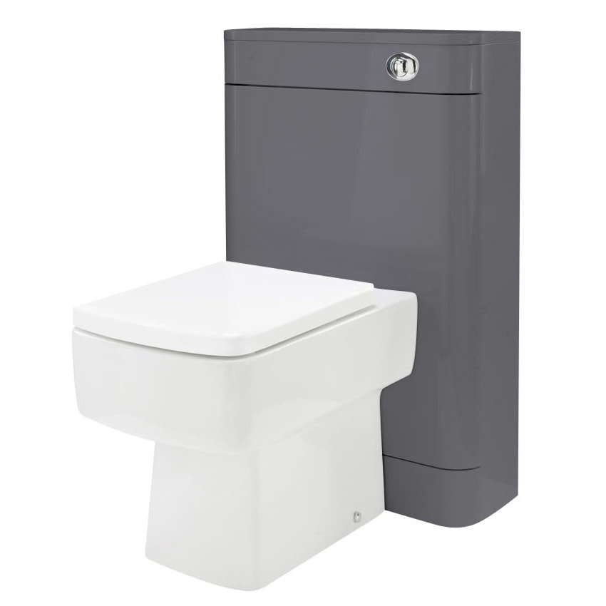 Monza BTW WC Unit With Square Pan | Gloss Grey | Victorian Plumbing