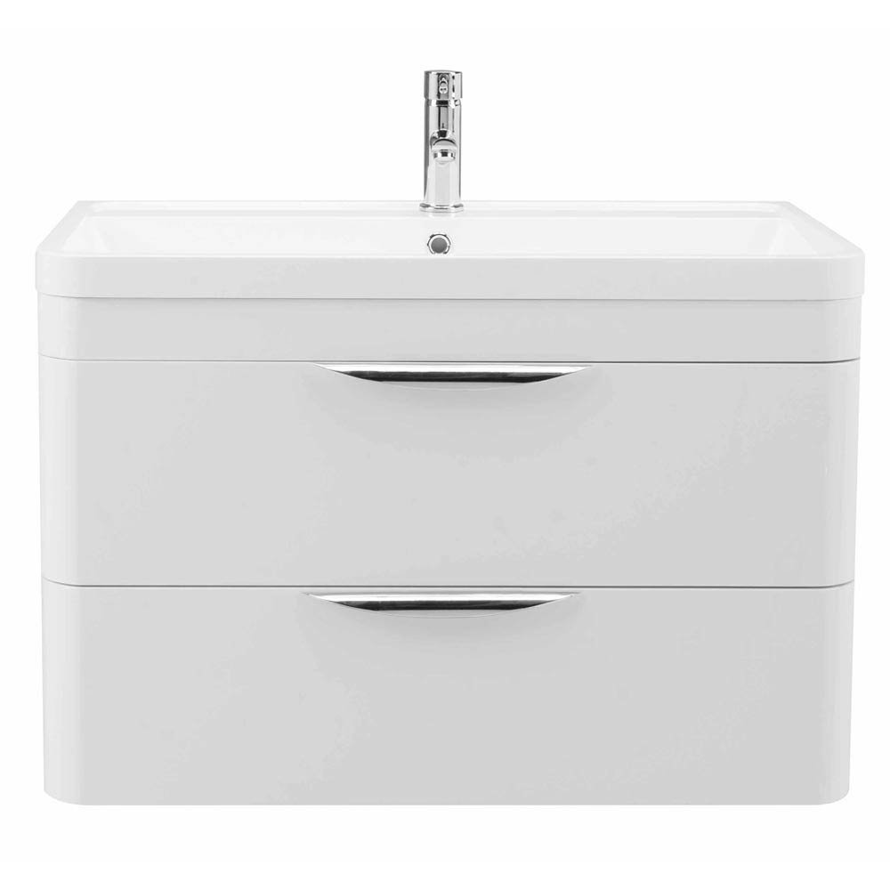Monza Wall Hung 2 Drawer Vanity Unit w/ Basin W800 x D450mm at ...
