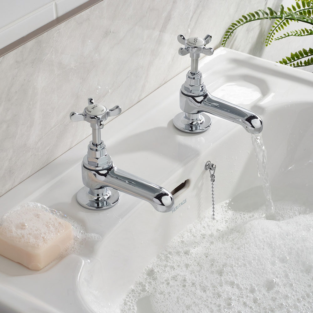 Bristan 1901 Traditional Vanity Basin Taps - Chrome Plated - N-VAN-C-CD ...