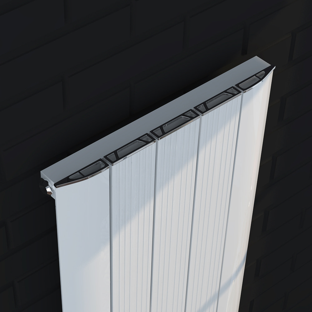 Nova White Vertical Single Panel Aluminium Radiator 1800 x 470mm (5 ...