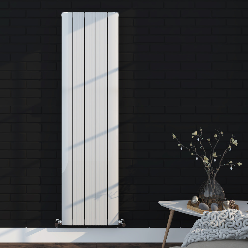 Nova White Vertical Single Panel Aluminium Radiator 1800 x 470mm (5 ...