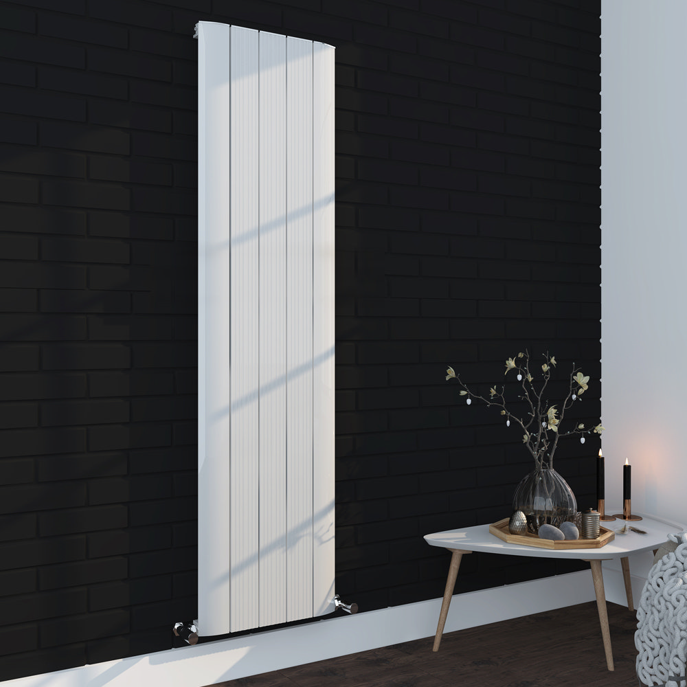 Nova White Vertical Single Panel Aluminium Radiator 1800 x 470mm (5 ...