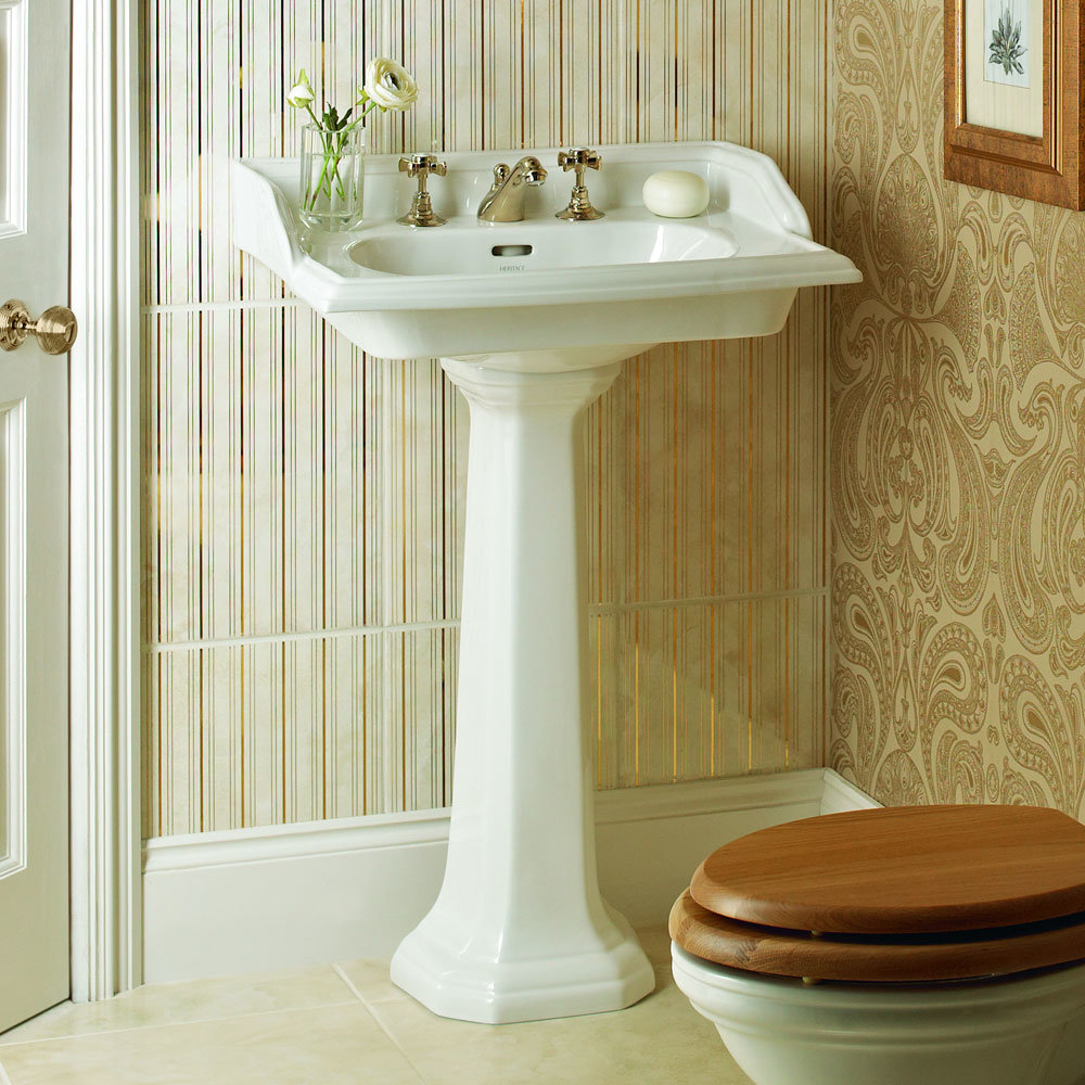 Heritage Dorchester Square Basin & Pedestal | Victorian Plumbing.co.uk