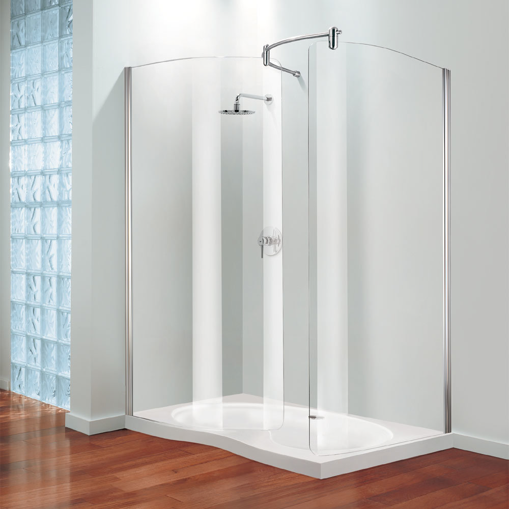 Coram Tube Curved Side Glass Shower Panel | Available Online Now
