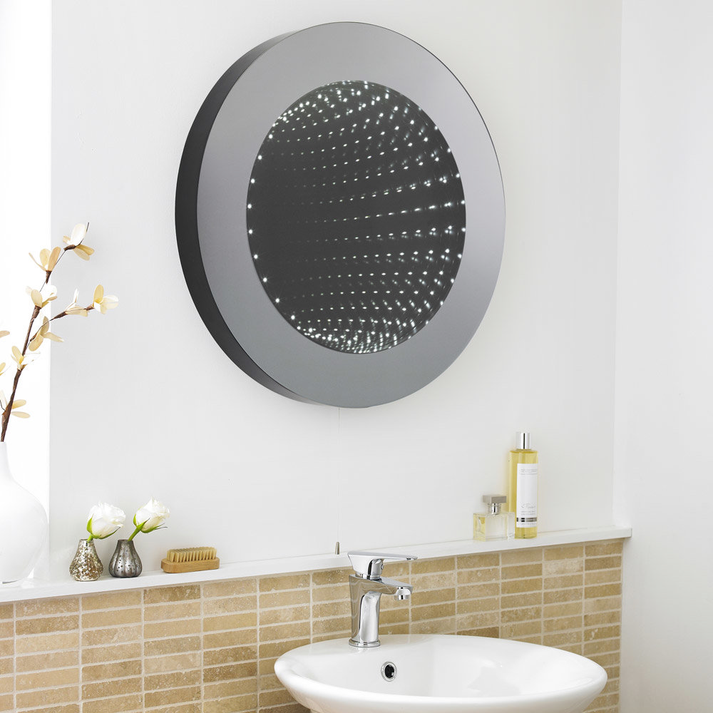 Nuie - 600mm Round Infinity Mirror - LQ064 at Victorian Plumbing UK
