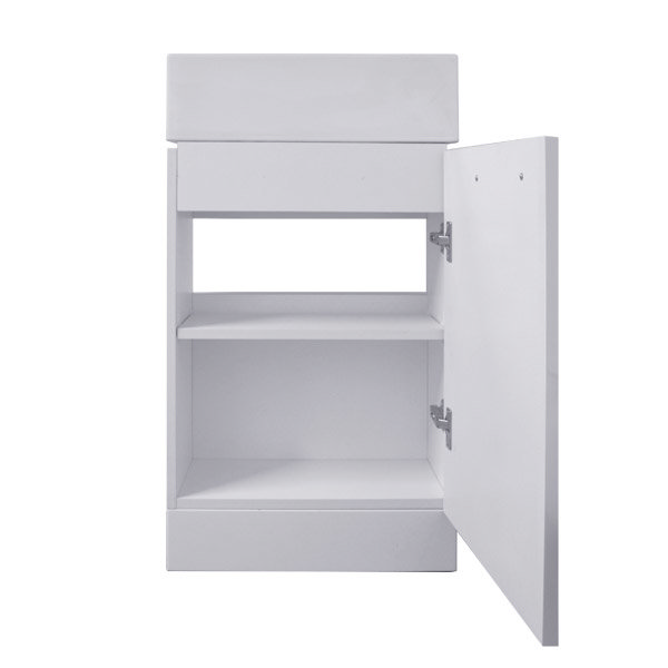 Premier - Cubix Gloss White Vanity Unit with Concealed Cistern, D ...