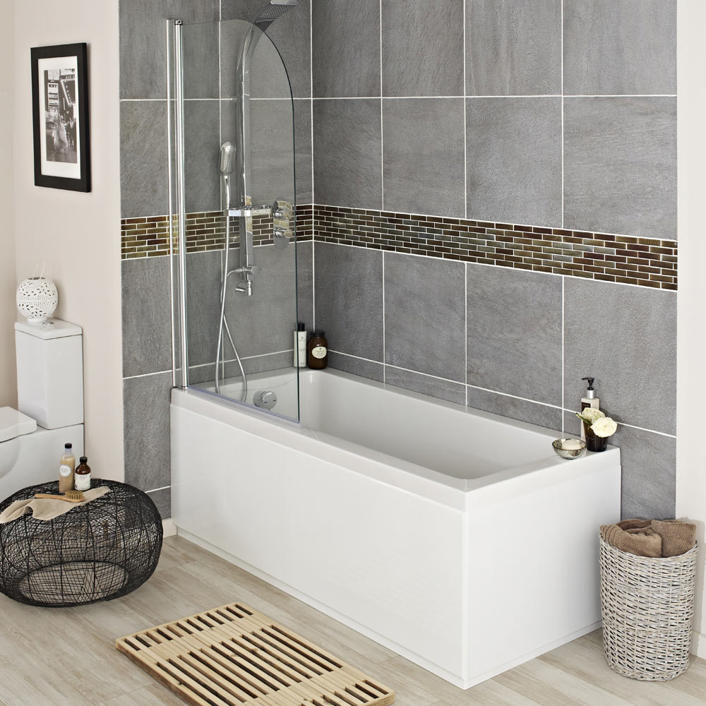Premier Curved Top Straight Hinged Linton Shower Bath at Victorian ...