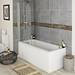 Premier Curved Top Straight Hinged Linton Shower Bath at Victorian ...