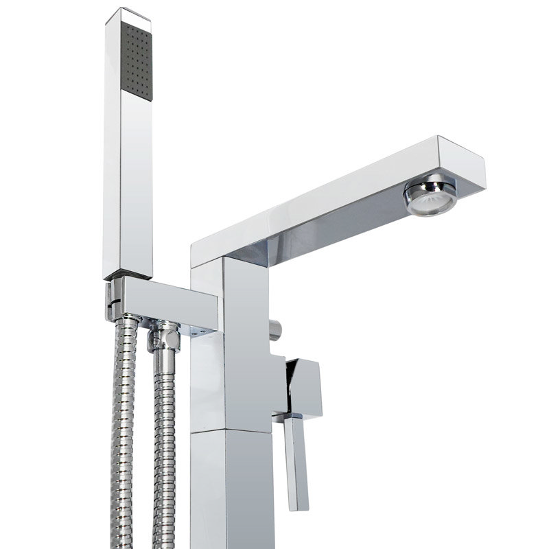 Prime Floor Mounted Freestanding Bath Shower Mixer - Chrome at ...