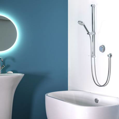 Aqualisa Quartz Digital Divert Shower With Overflow Bath Filler