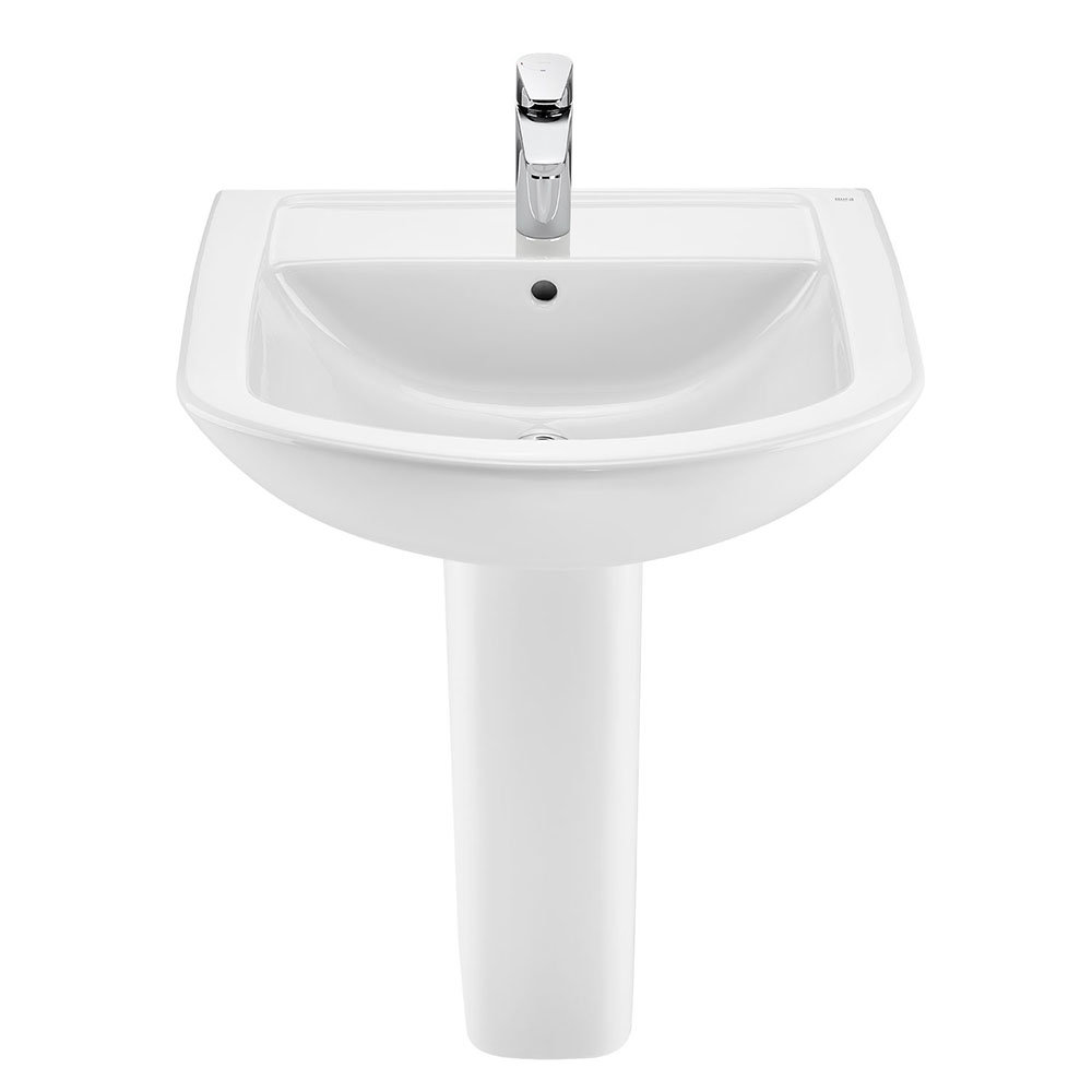 Roca Aire 600mm 1TH Basin with Full Pedestal