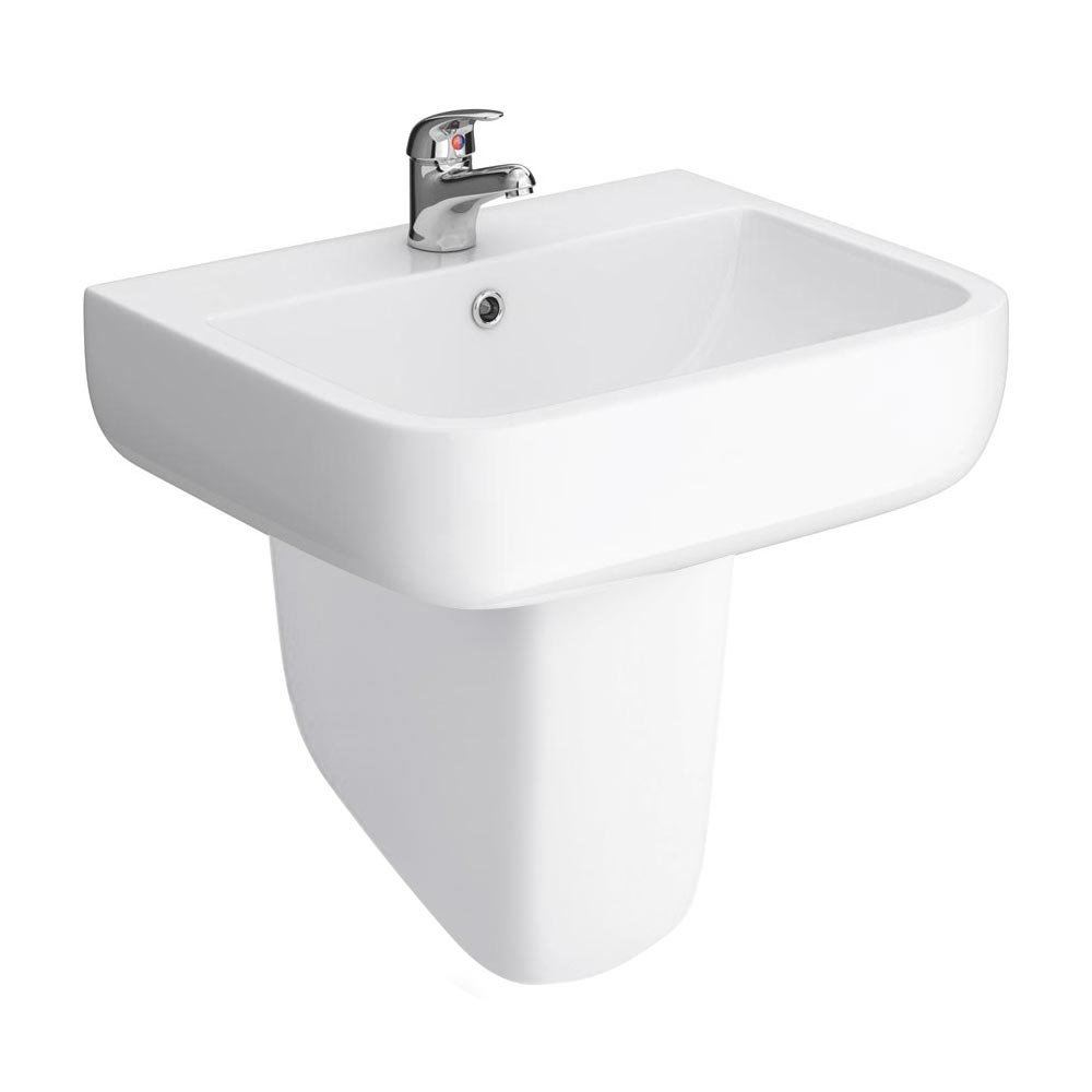 RAK Series 600 52cm Basin With Half Pedestal at Victorian Plumbing UK