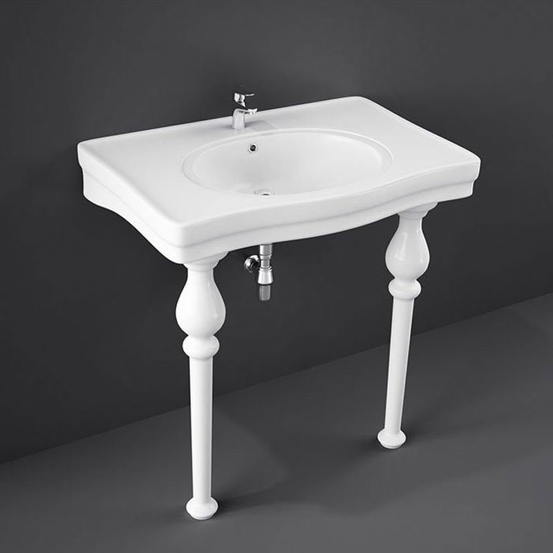 RAK 85cm Alexandra Console Basin inc. Ceramic Legs at Victorian Plumbing UK
