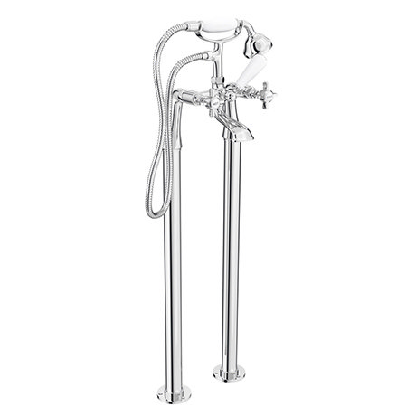 Regent Traditional Freestanding Bath Shower Mixer - Chrome at Victorian ...