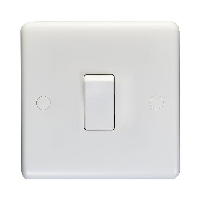 Revive Single Light Switch - White | Victorian Plumbing UK