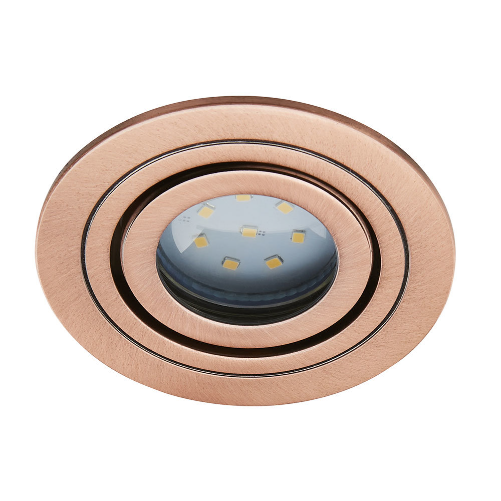 Revive Brushed Copper Round Tiltable Downlight