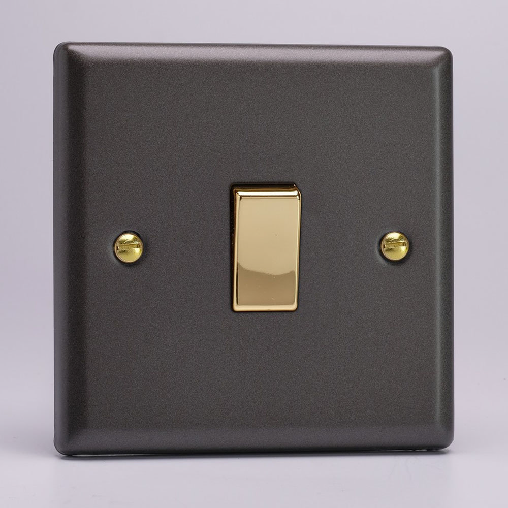 SHOP the Revive Single Light Switch - Slate Grey at Victorian Plumbing UK