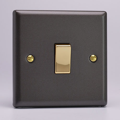 SHOP the Revive Single Light Switch - Slate Grey at Victorian Plumbing UK