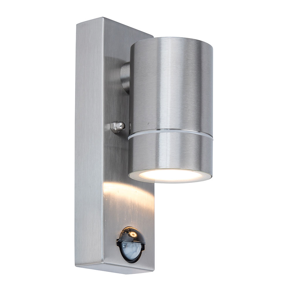 Revive Outdoor PIR Modern Stainless Steel Wall Down Light