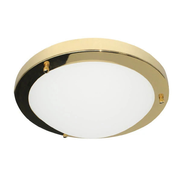 Revive Brass 2 x E27 Large Flush Ceiling Light