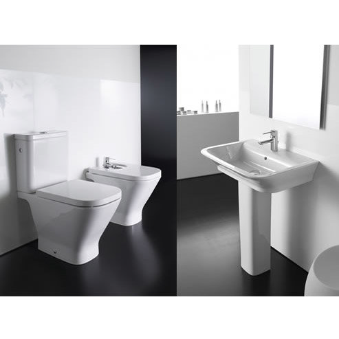 Roca - The Gap 4 Piece Bathroom Suite - close coupled WC & basin with ...