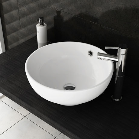Cruze High Rise Mono Basin Mixer with Round Counter Top Basin at ...