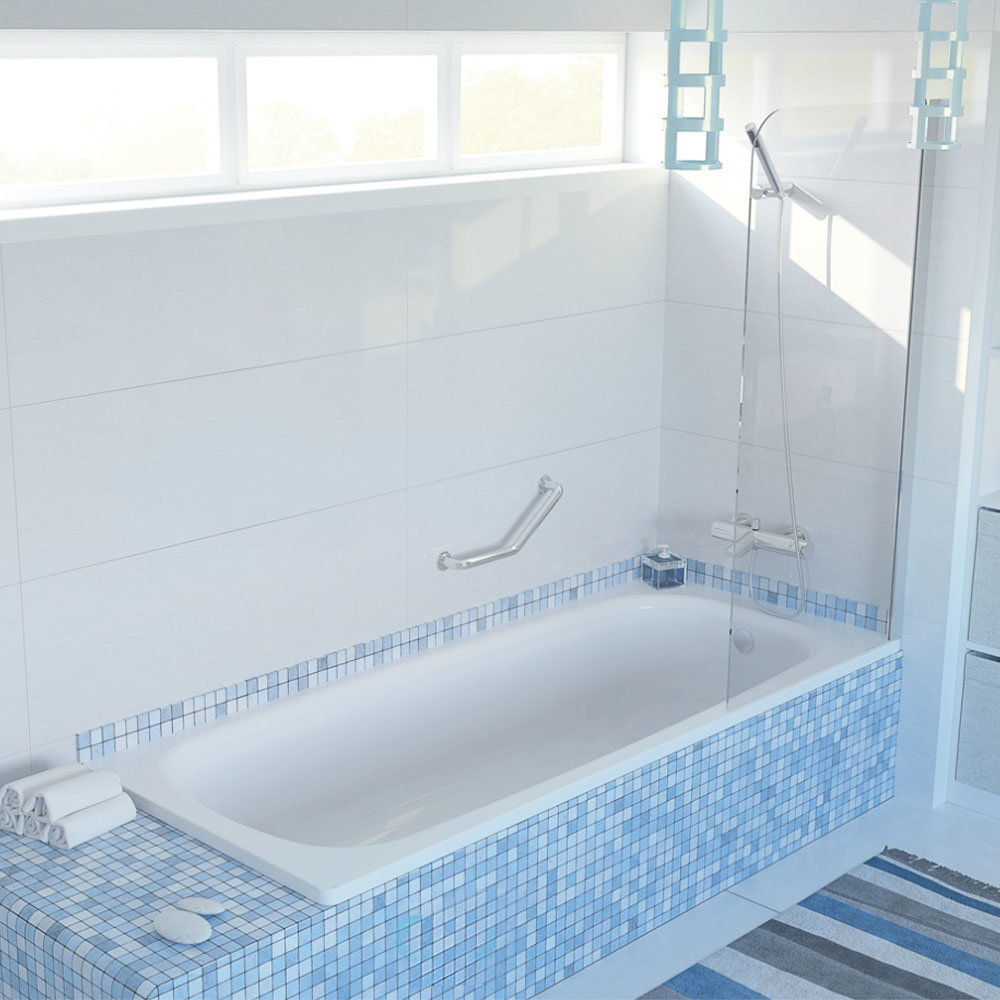 Aurora 1600 x 700mm 0TH Steel Enamel Bath | Victorian Plumbing UK