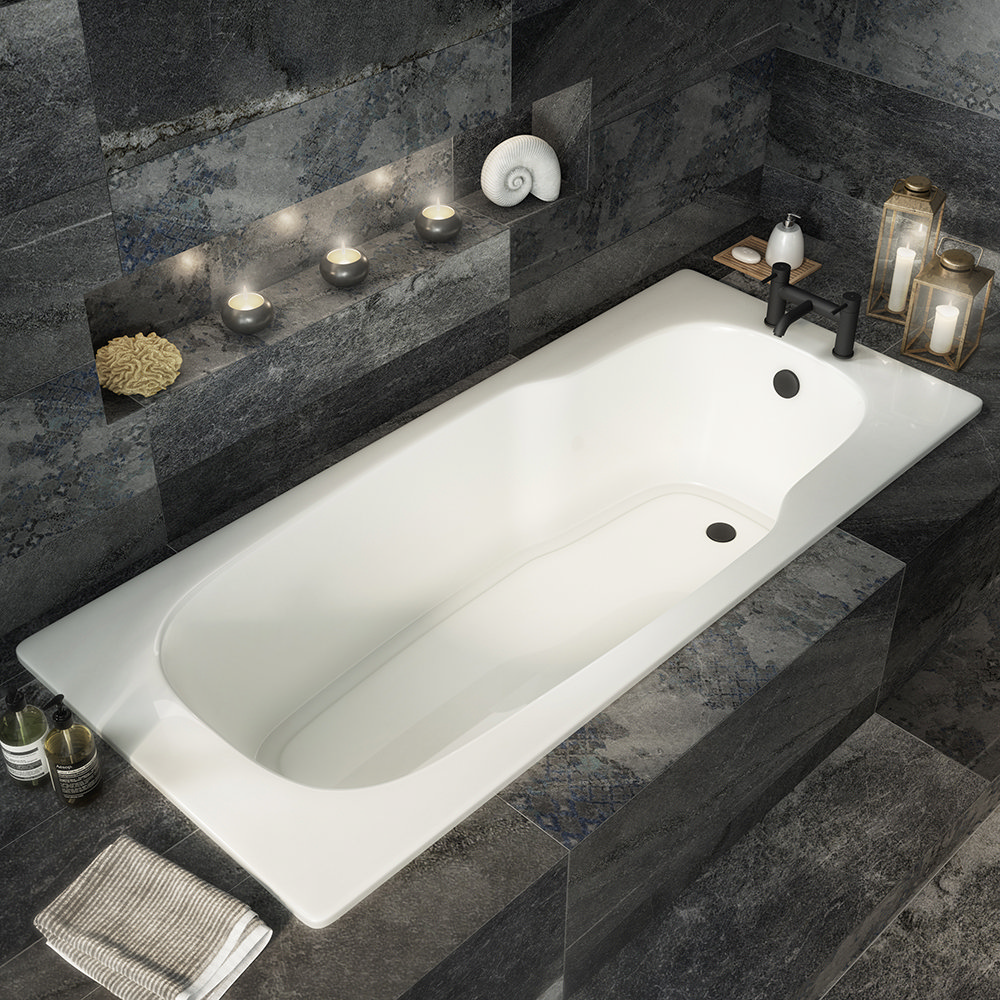 1800 x 800 Steel Bath - Aurora | Victorian Plumbing