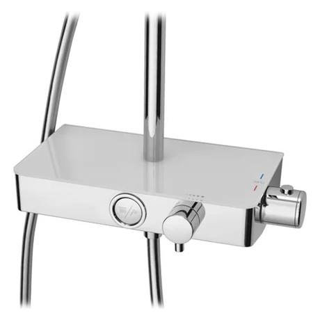 Triton Push Button Thermostatic Shower Mixer - Chrome - SFXPBDIVCHR