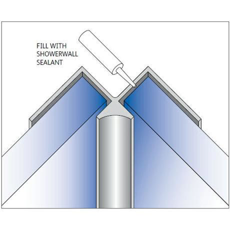 Showerwall - Internal Corner Fixing Trim - 5 Colour Options at ...